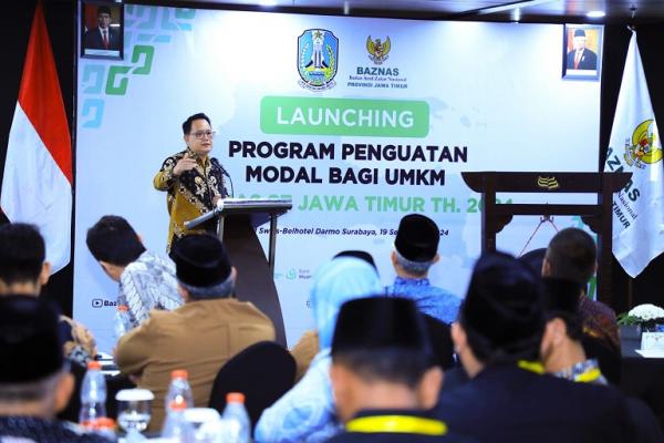 Pj Gubernur Resmikan Program Penguatan Modal UMKM Baznas se-Jatim